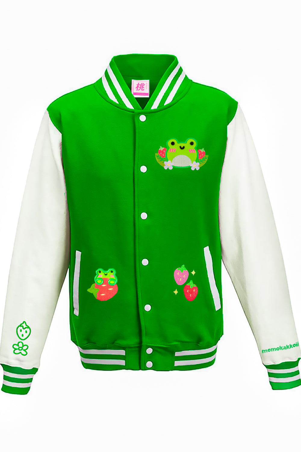 Strawberry Albert Embroidered Varsity Jacket