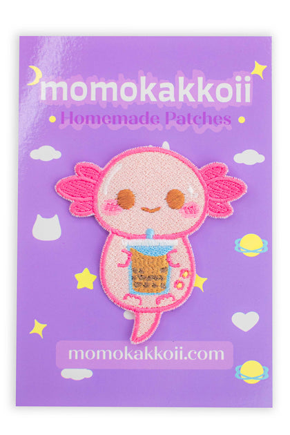 Boba Xoxi The Axolotl Handmade Embroidered Patch