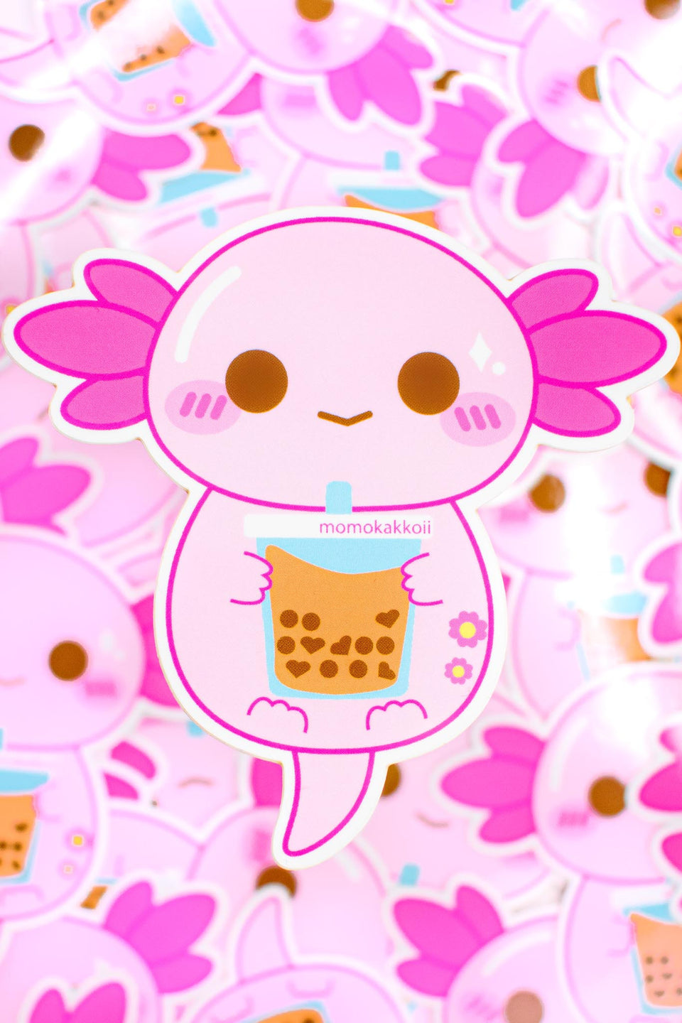 Boba Xoxi The Axolotl Vinyl Sticker