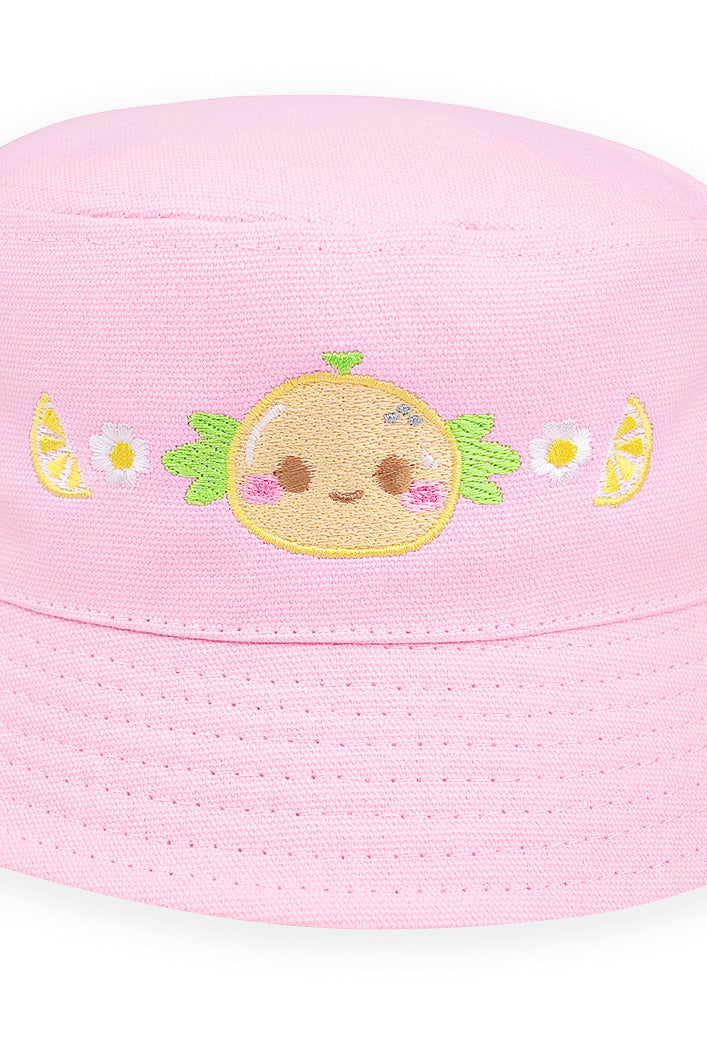 Xoxi Lemon Axolotl Embroidered Bucket Hat